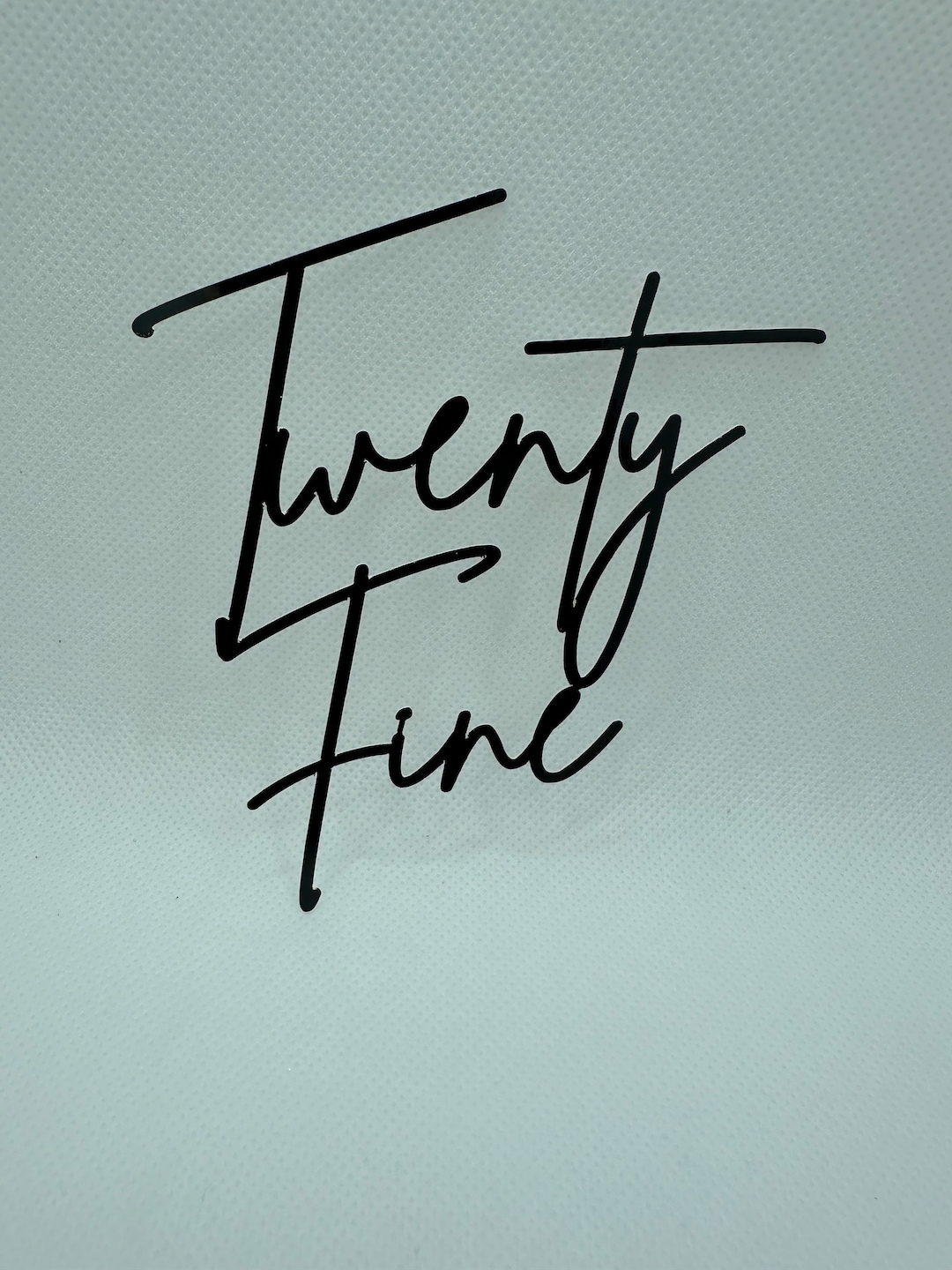 Twenty Fine Cake Topper Charm, Personalised Cake Name Charm, Custom ...