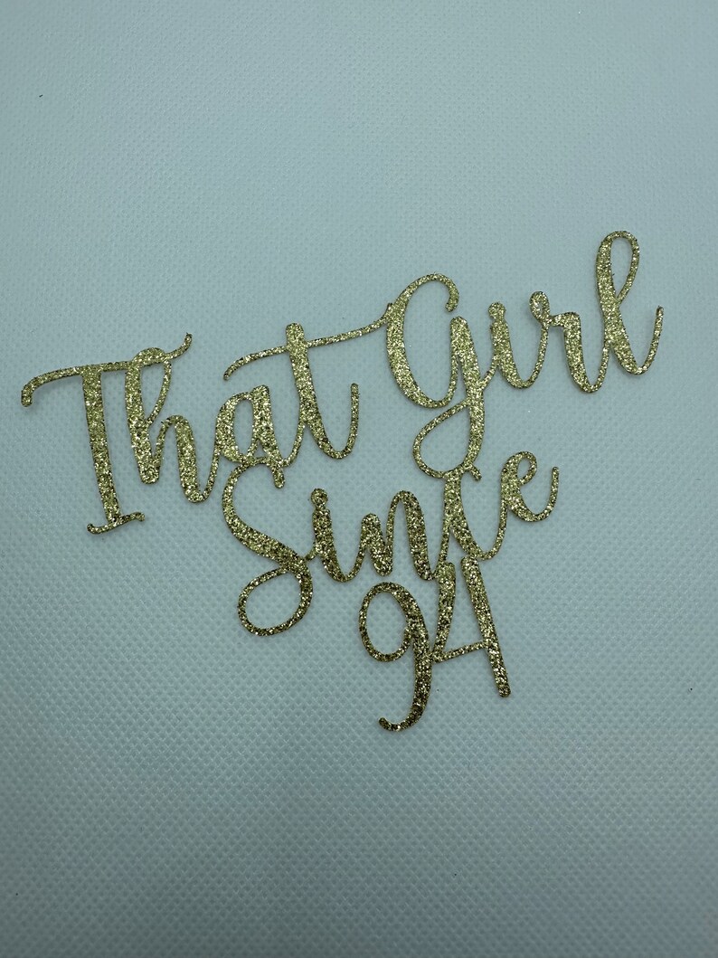 That Girl Since Cake Topper Charm, Personalised Cake Name Charm, Custom ...
