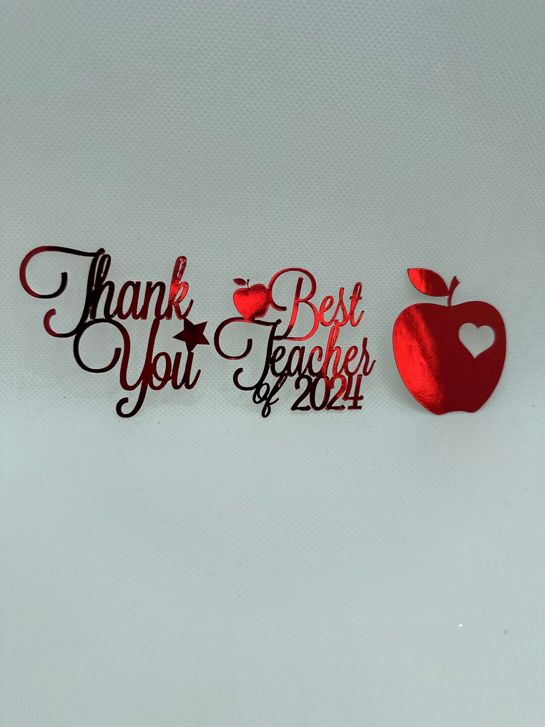 Best Teacher Thank You Teacher Glitter Cupcake Cake Toppers, School ...
