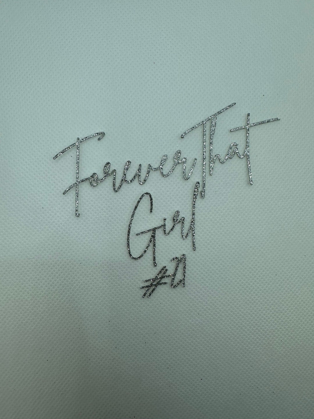 Forever That Girl Cake Topper Charm, Personalised Cake Name Charm ...