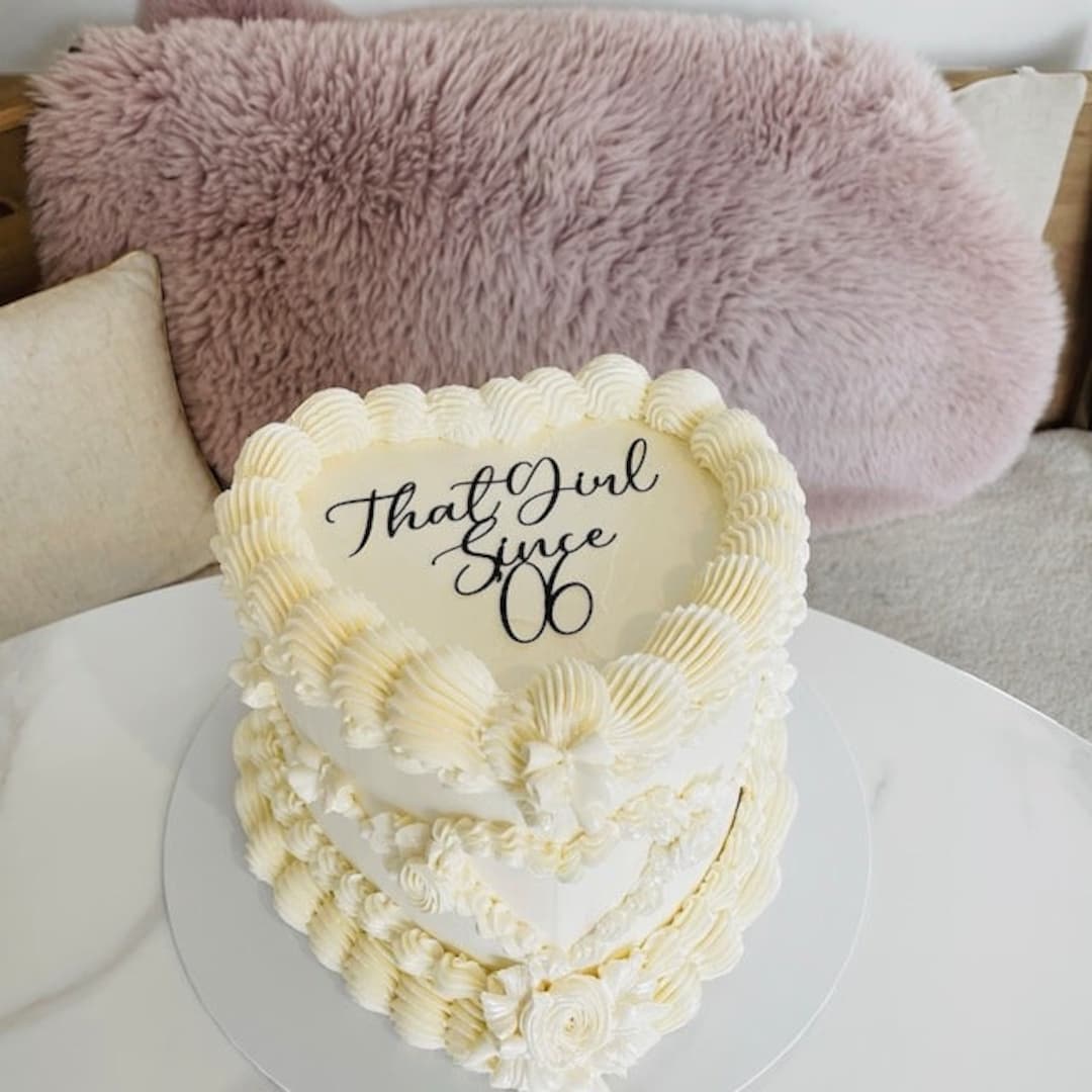 That Girl Since Cake Topper Charm, Personalised Cake Name Charm, Custom ...