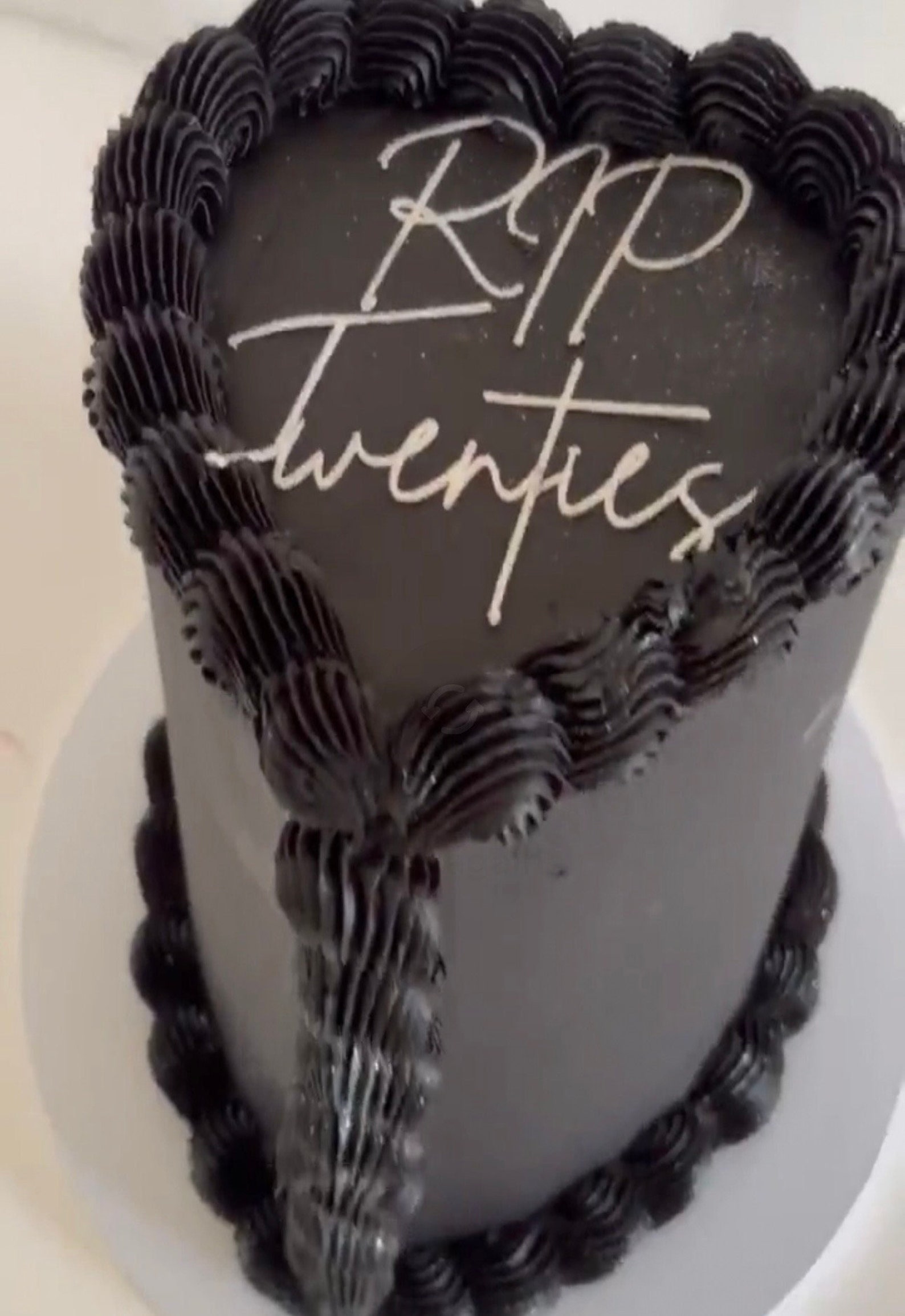 RIP Twenties Cake Charm, Personalised Cake Name Charm, Custom Glitter ...