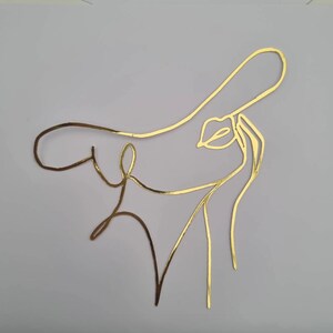 Line Art Face Cake Topper Charm, Abstract Line Art Cake Topper, Woman ...