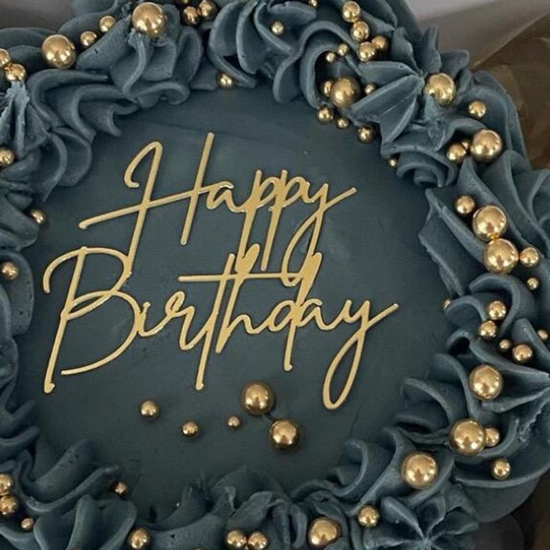 Happy Birthday Cake Sign - Etsy UK
