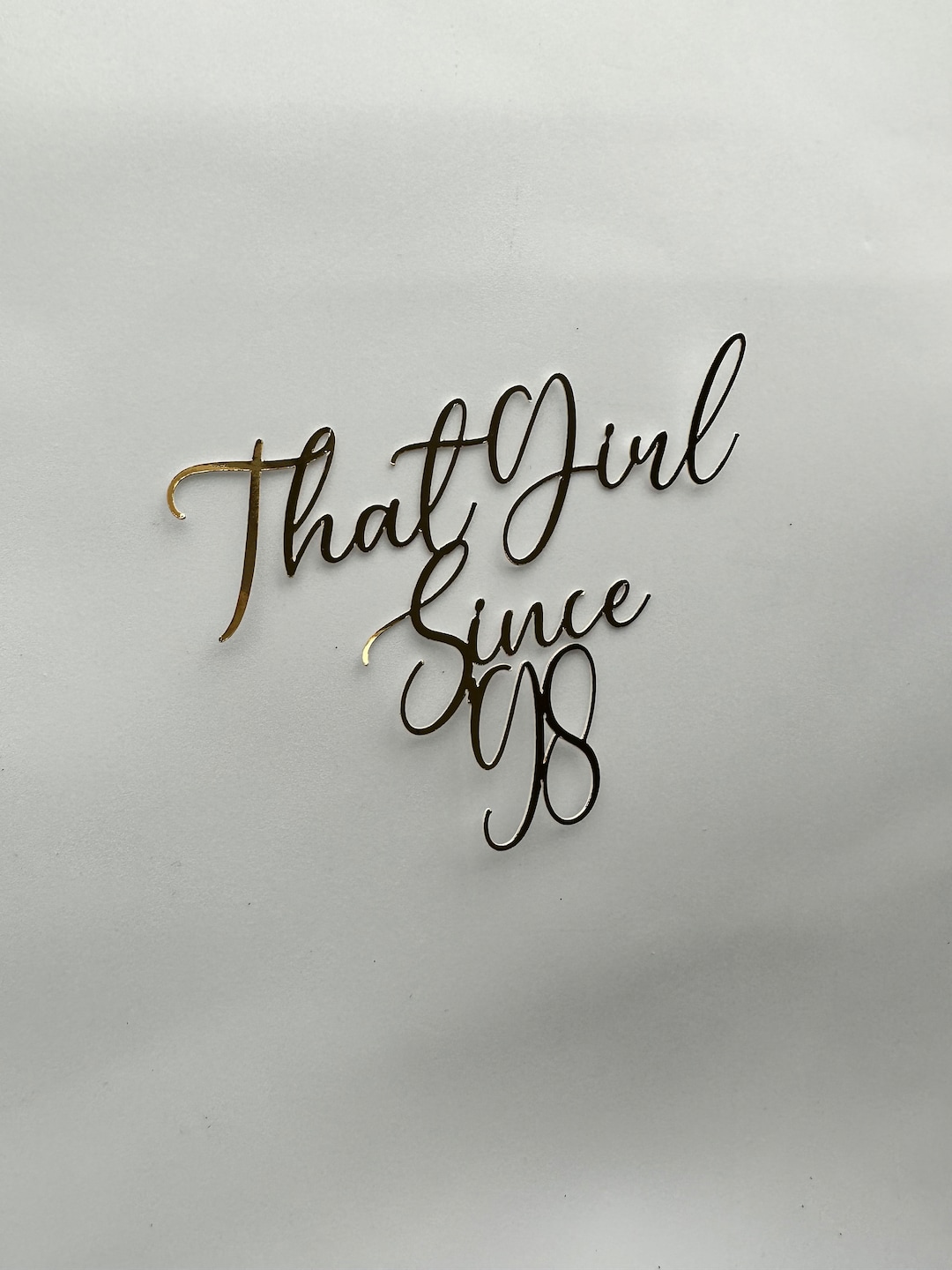 That Girl Since Cake Topper Charm, Personalised Cake Name Charm, Custom ...