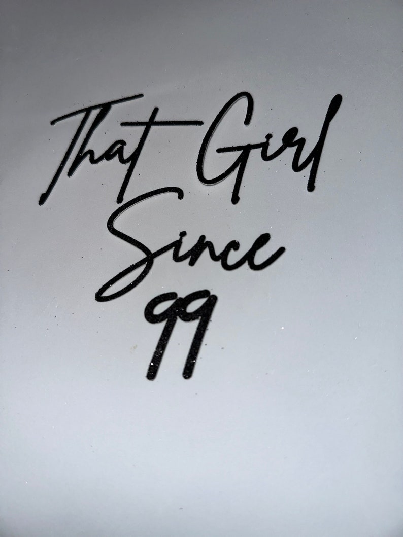 That Girl Since Cake Topper Charm, Personalised Cake Name Charm, Custom ...