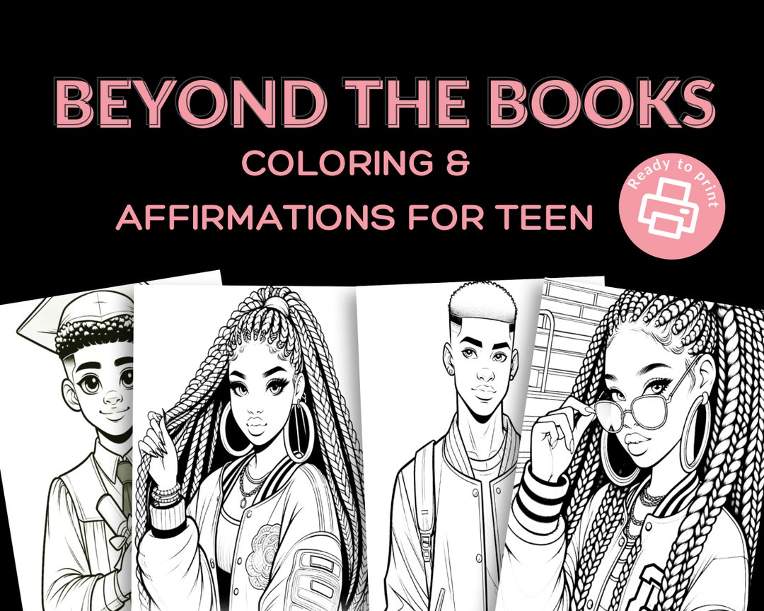 Teen Affirmation Digital Coloring Book - Mindfulness and Growth - 76 ...