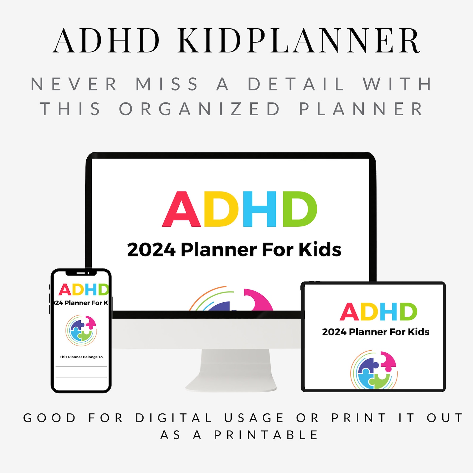 2024 Kids ADHD Planner: Fun & Interactive Digital/printable Guide - Etsy