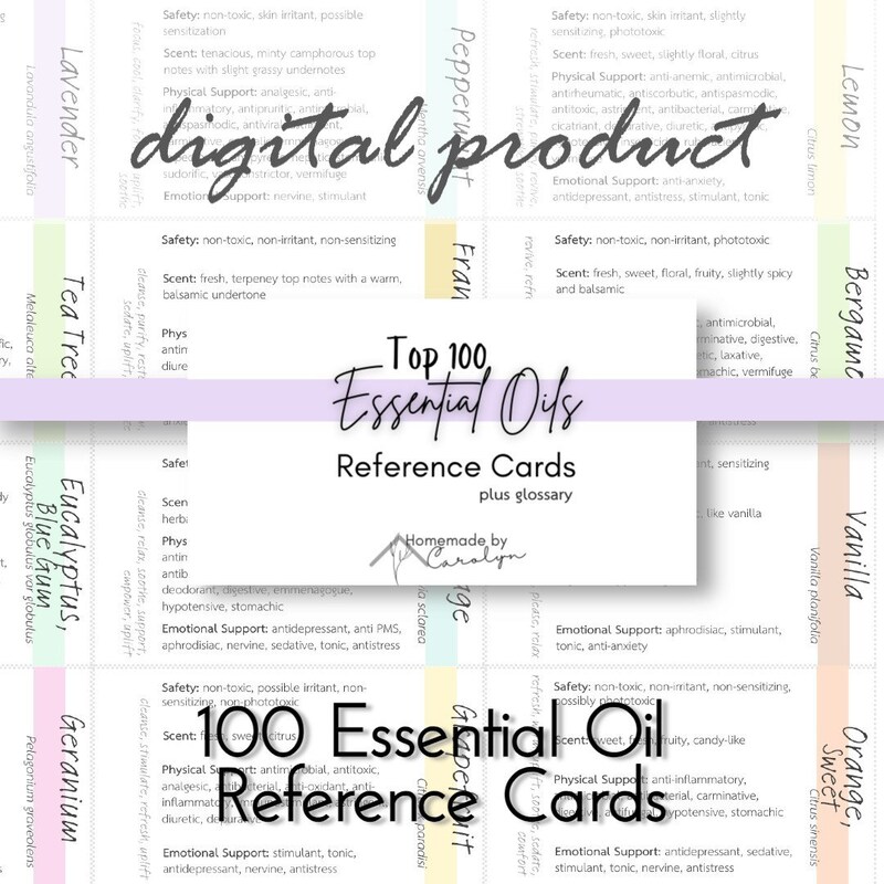 Essential Oil Reference Guide - Etsy