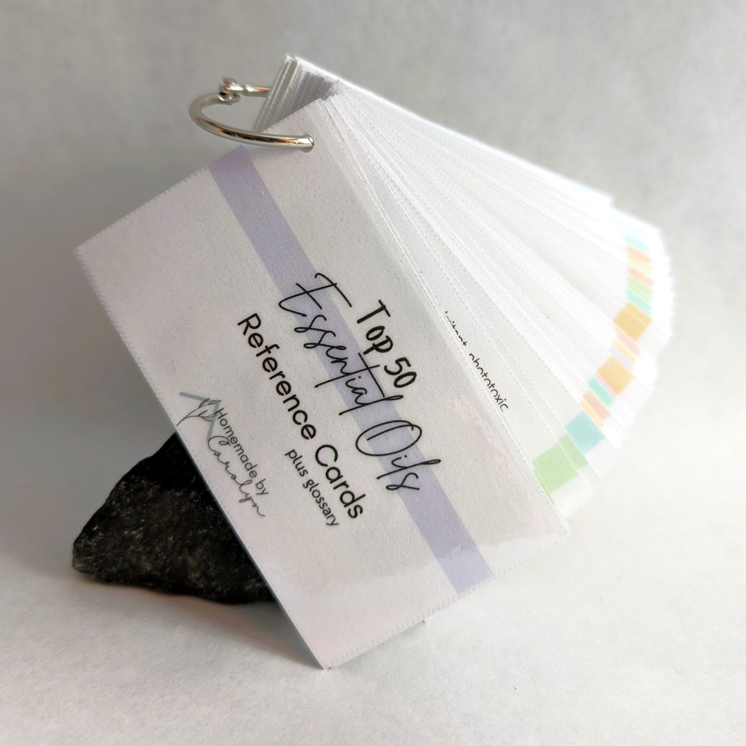 Top 50 Essential Oil Reference Cards Set - Etsy