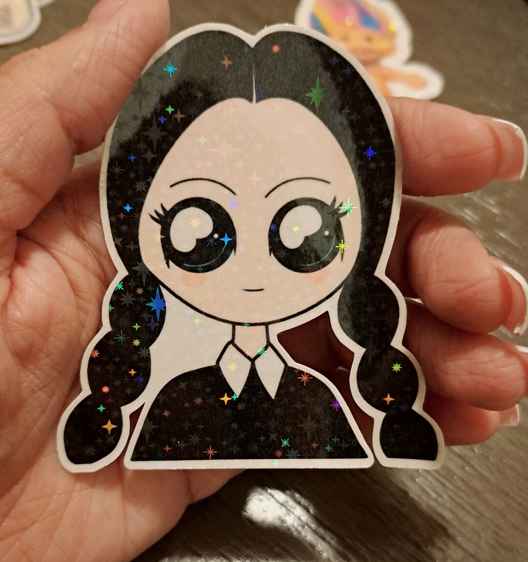 Wednesday Addams Stickers, Scream Stickers, Horror Glitter Stickers - Etsy
