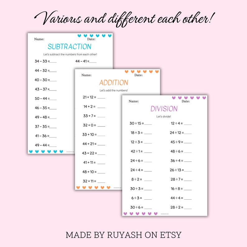 400 Kindergarten Math Worksheets, Printable Math Worksheets, Explore ...