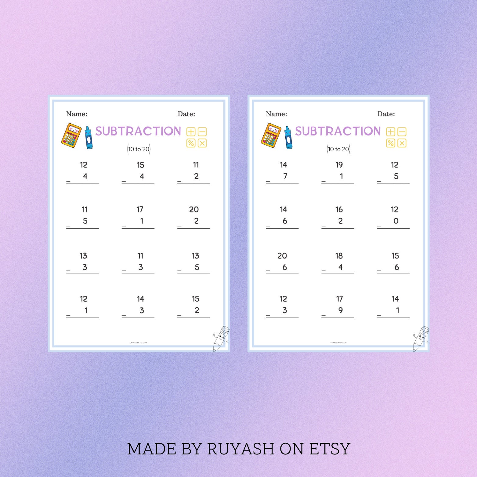 200 Preschool Math Worksheets Bundle , Creative Kids Activity Math ...