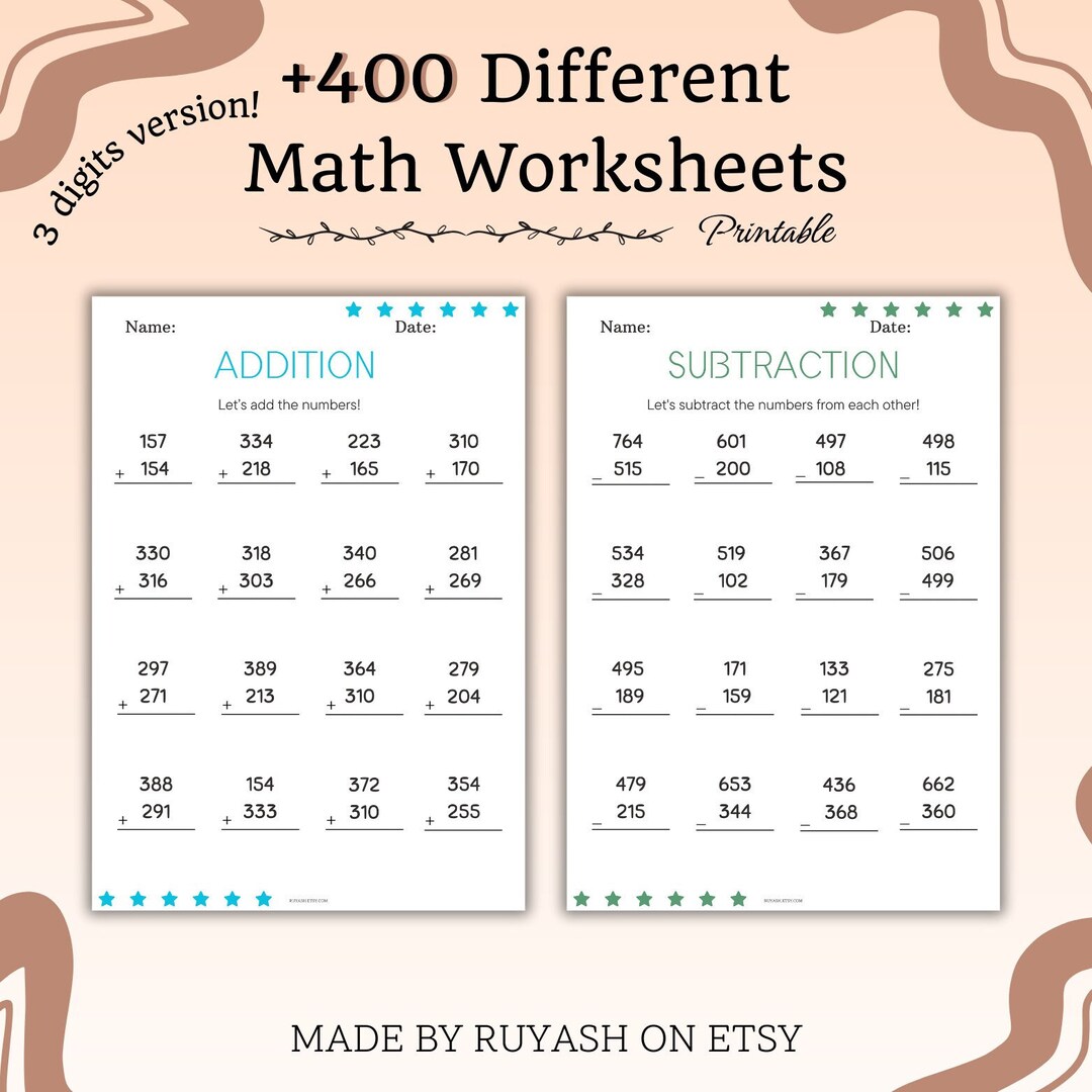 400 Kindergarten Math Worksheets, Printable Math Worksheets, Explore ...