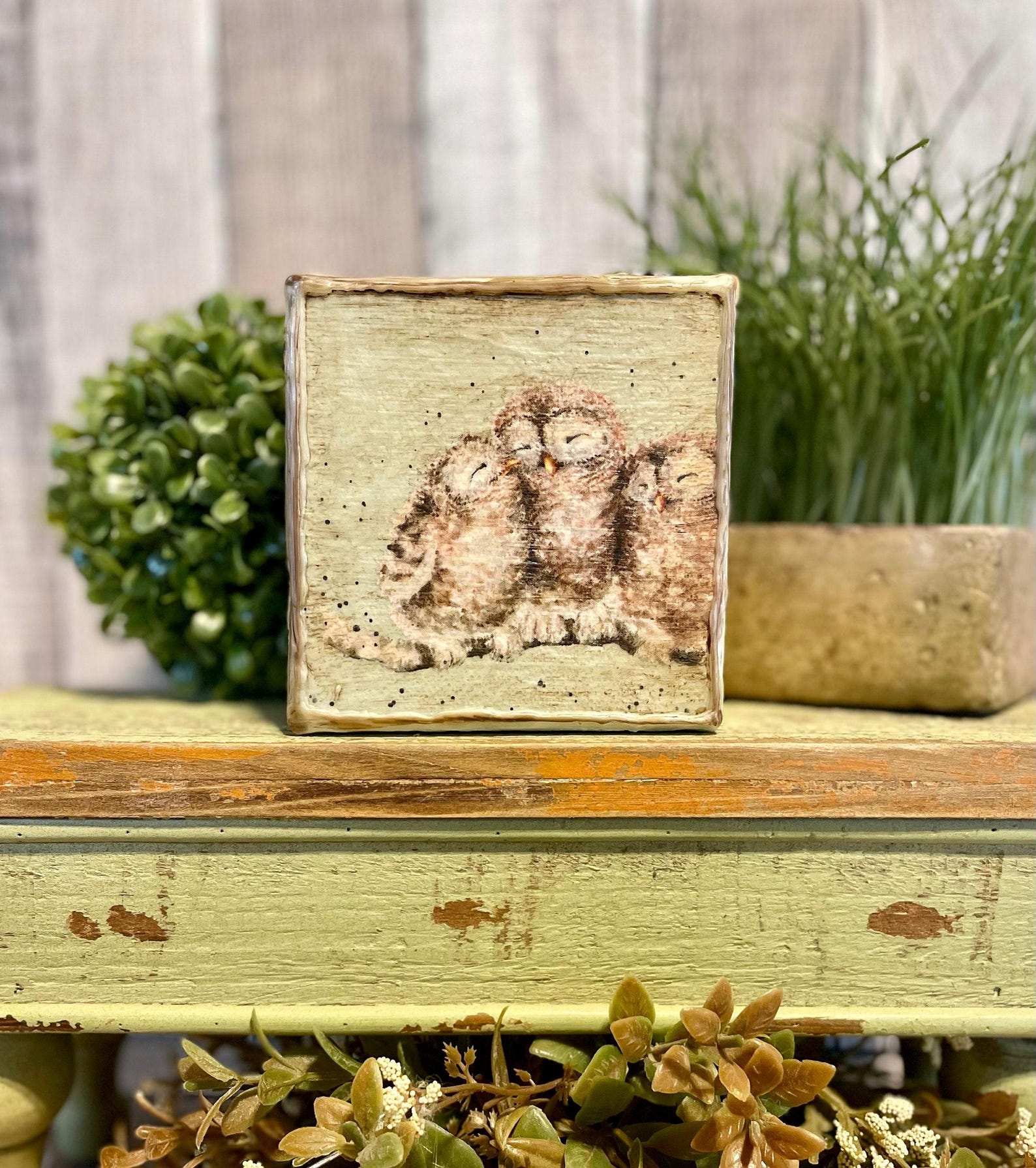Owl Tiered Tray Decorating, Fall Home Decore, Gift for Owl Lovers, Owl ...
