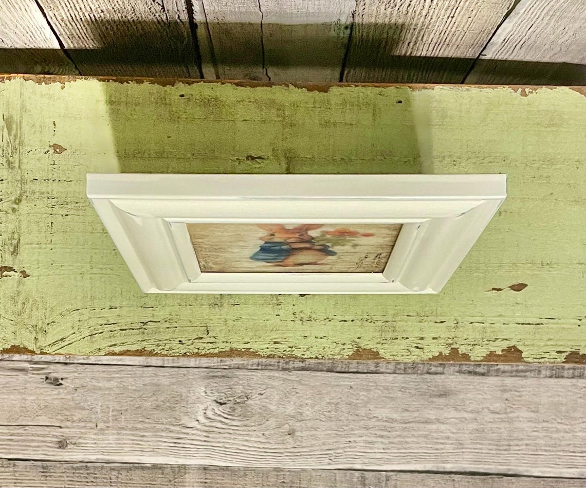 Spring Decorating Rabbit Tray Home Decore, Rustic Bunny Vintage Easter ...