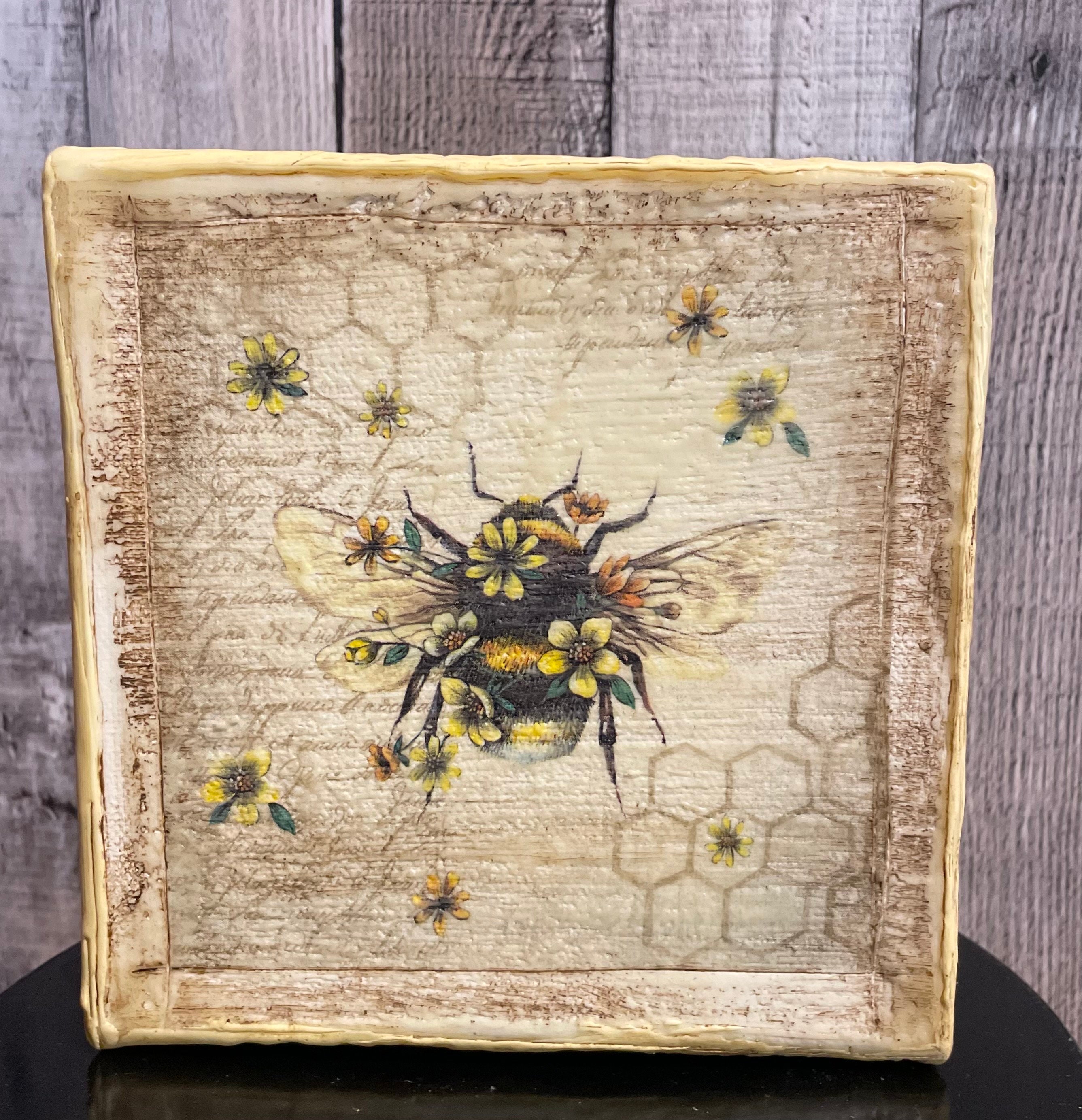 Tiered Tray Decoration, Rustic Primitive Honey Bee Gift, Charming Bee ...