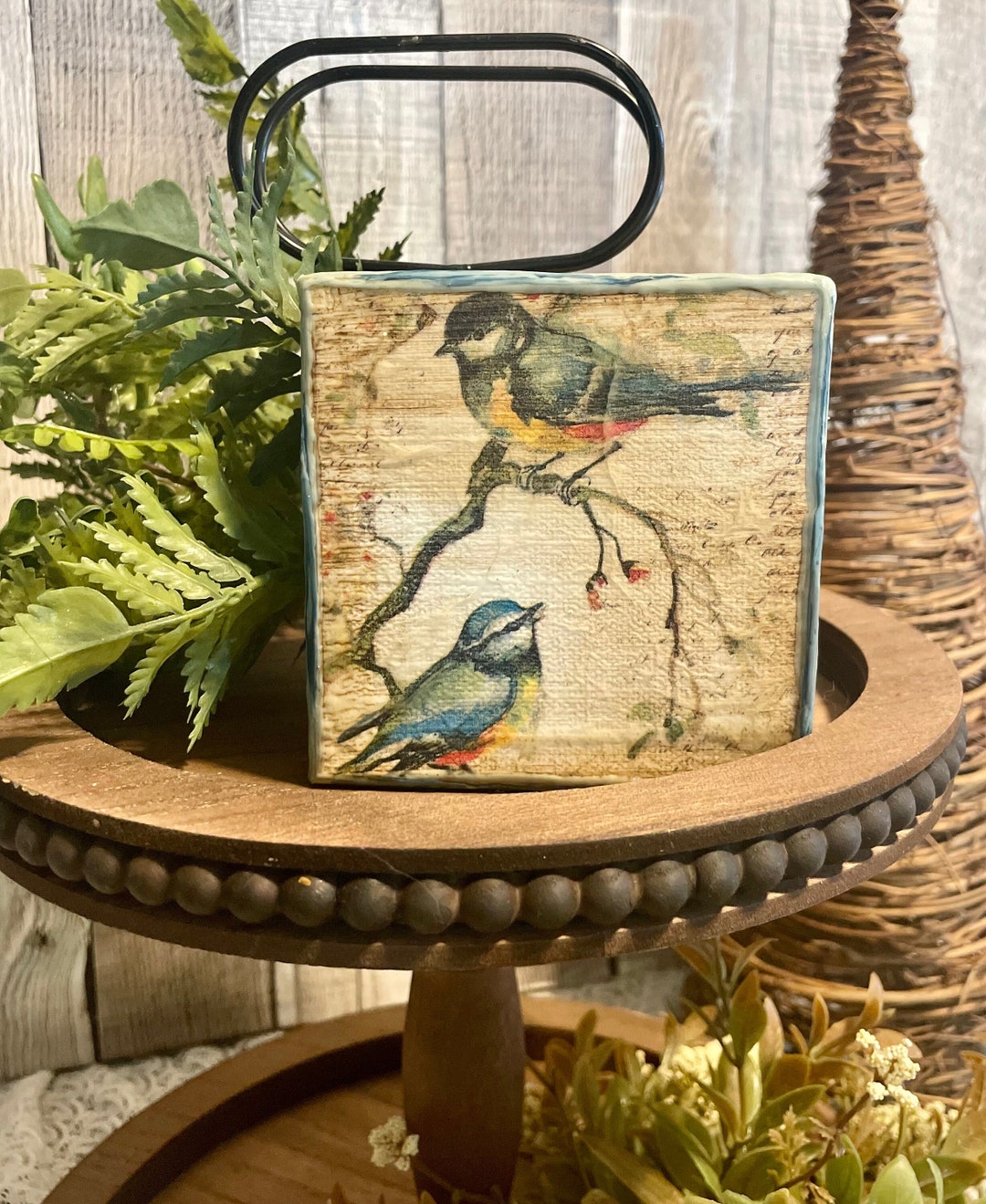 Bluebird Cottage Canvas for Spring Decorating, Rustic Farmhouse Home ...