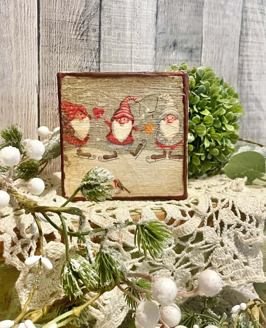 Garden Gnome Christmas Home Decore, Holiday Decorating, Winter Home ...