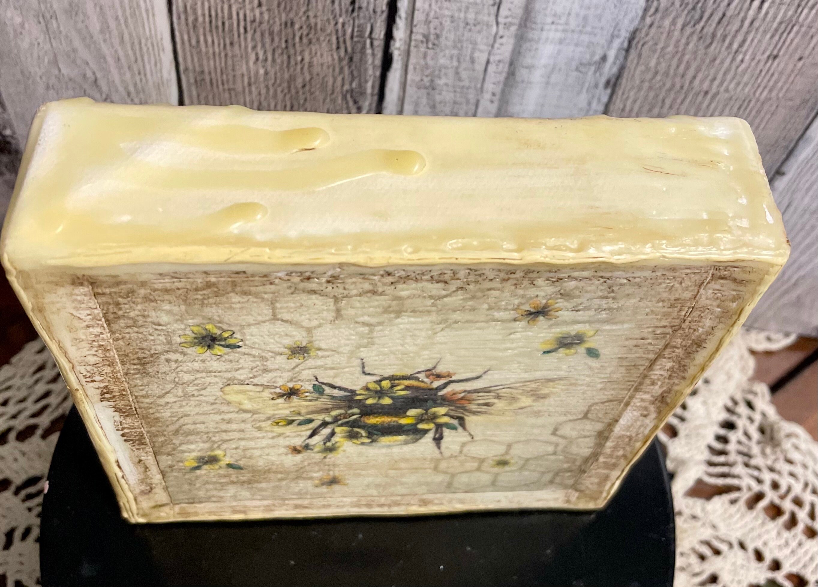 Tiered Tray Decoration, Rustic Primitive Honey Bee Gift, Charming Bee ...