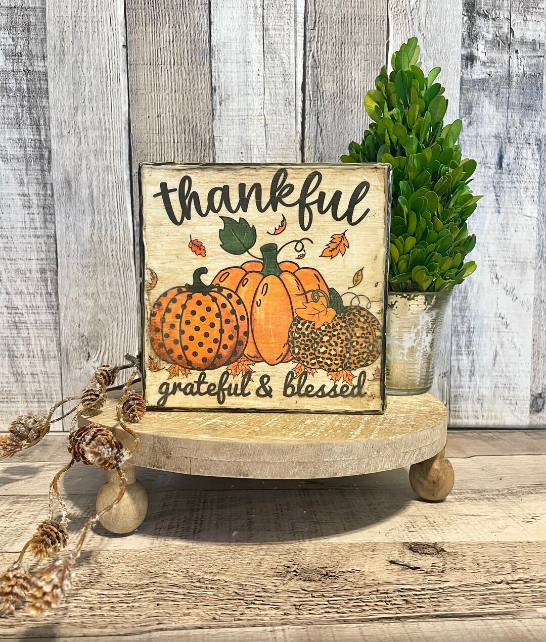 Fall Decorating, Fall Home Decore, Fall Tier Tray Country Pumpkin ...