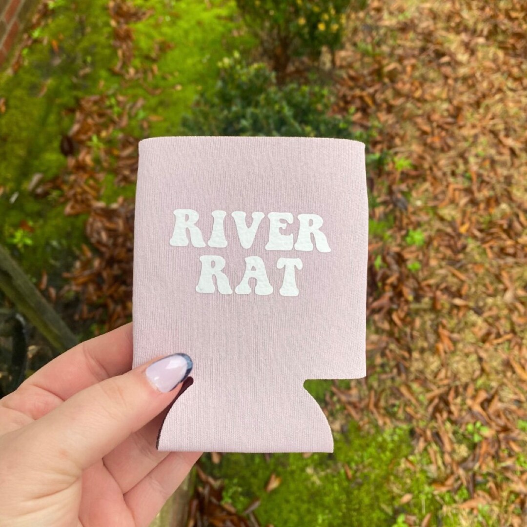 RIVER RAT COZIE, river Rat Beer Can Cozie, Blush Can Cooler, Pink Can ...