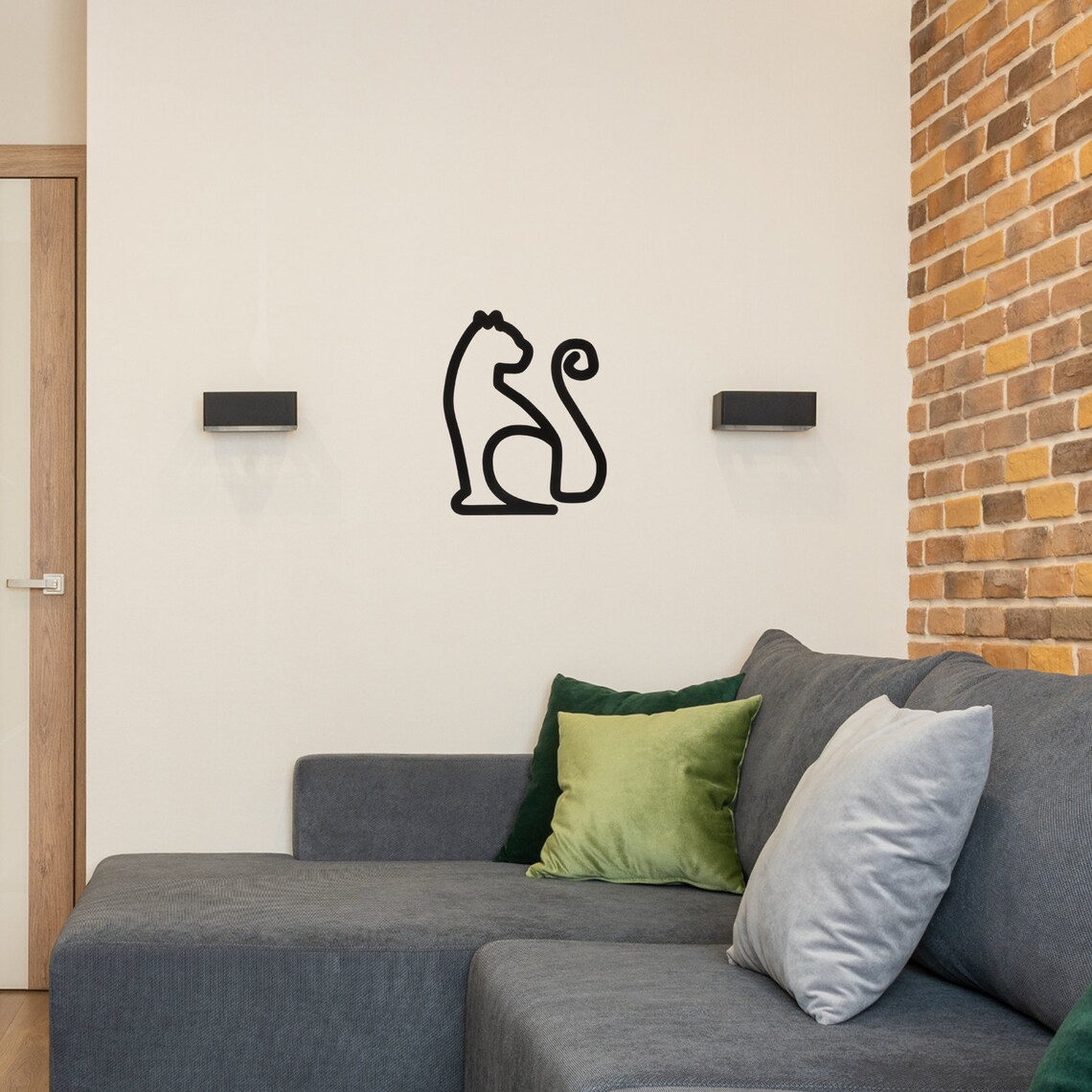 3 Pieces Cat Metal Wall Art Iron Decorations for Home Silhouette - Etsy