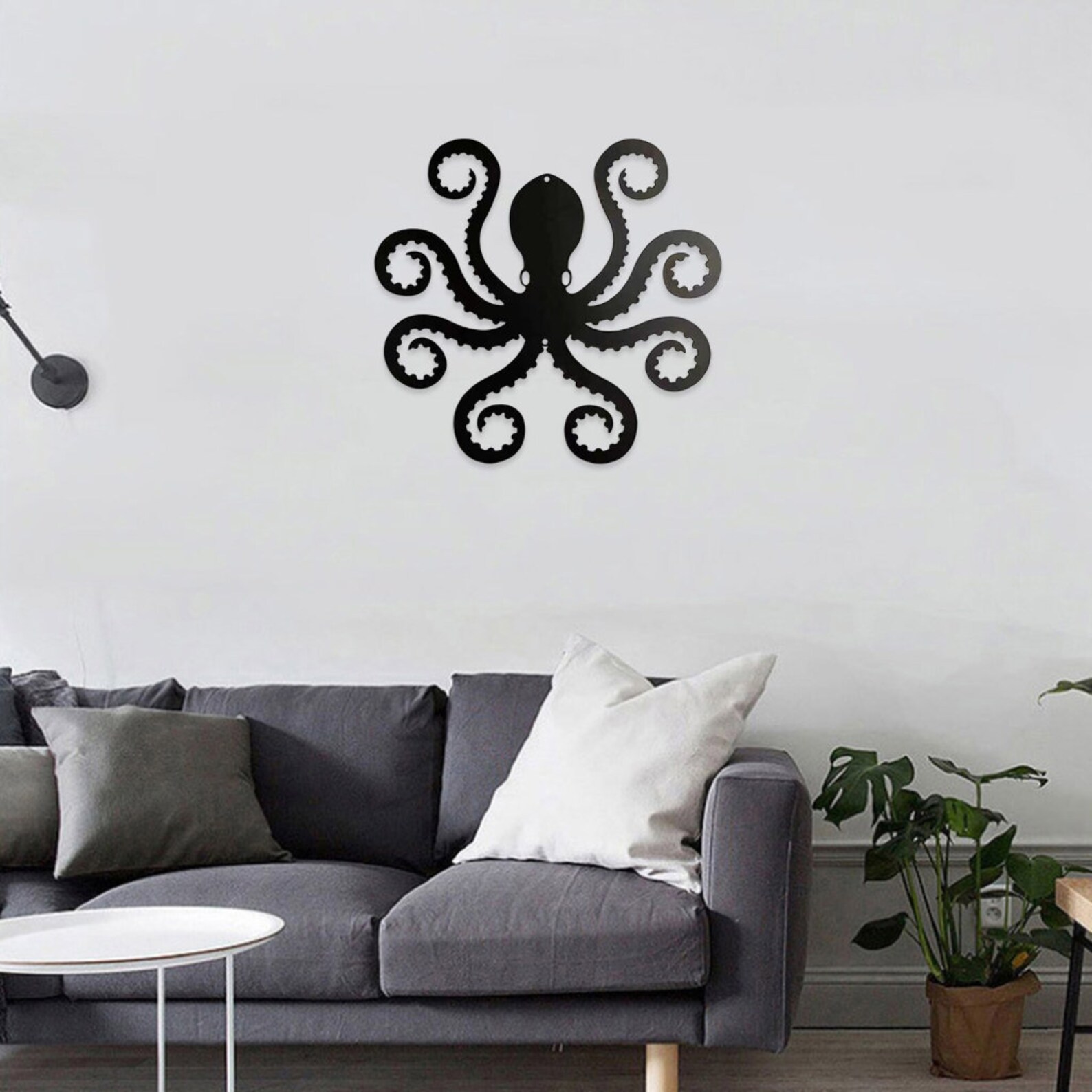 Wall Sign Large Decorative Hangings Wall Octopus Sculpture Metal Wall ...