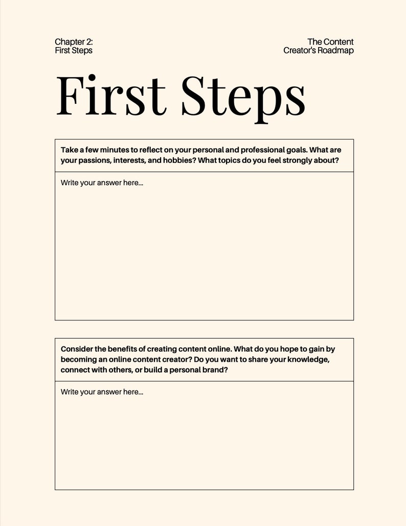 Content Creators Roadmap - Etsy