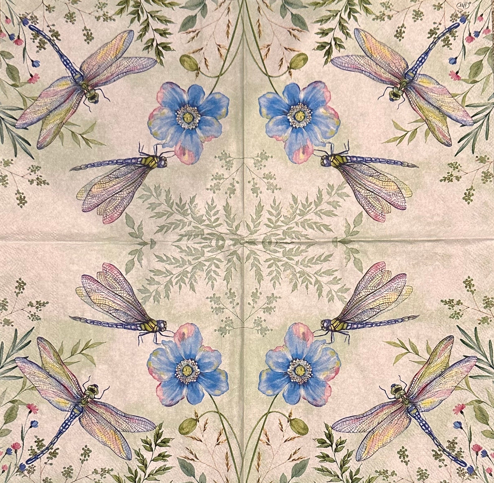 Dragonfly Luncheon Napkin Decoupage Party Crafting - Etsy