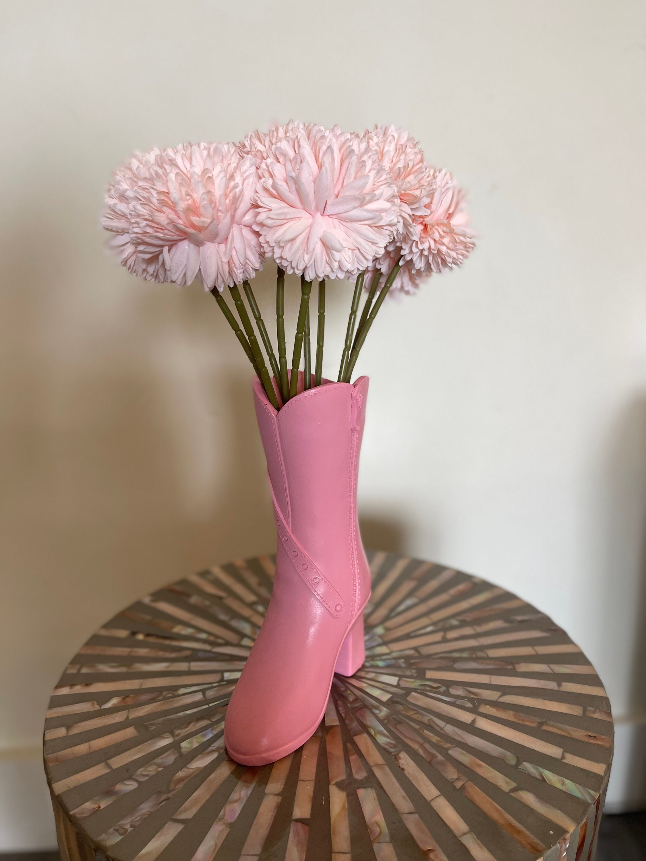 Pink Cowgirl Boot Vase - Etsy