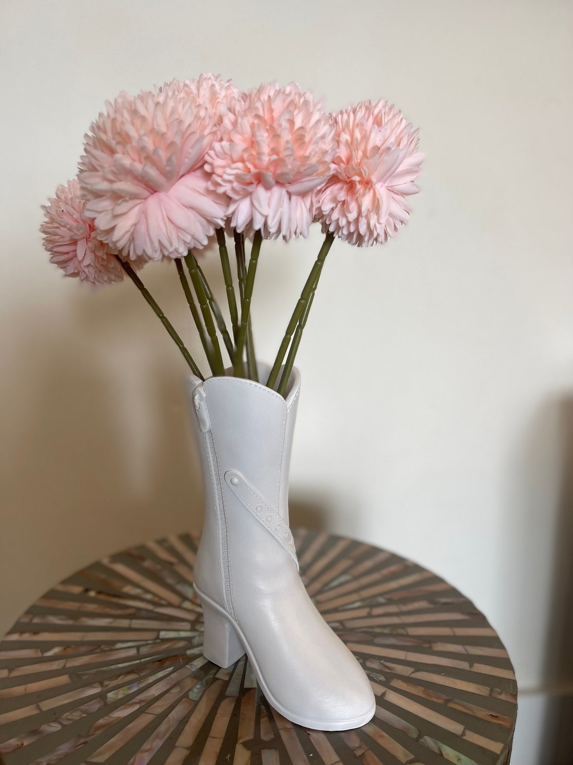 White Cowgirl Boot Vase - Etsy