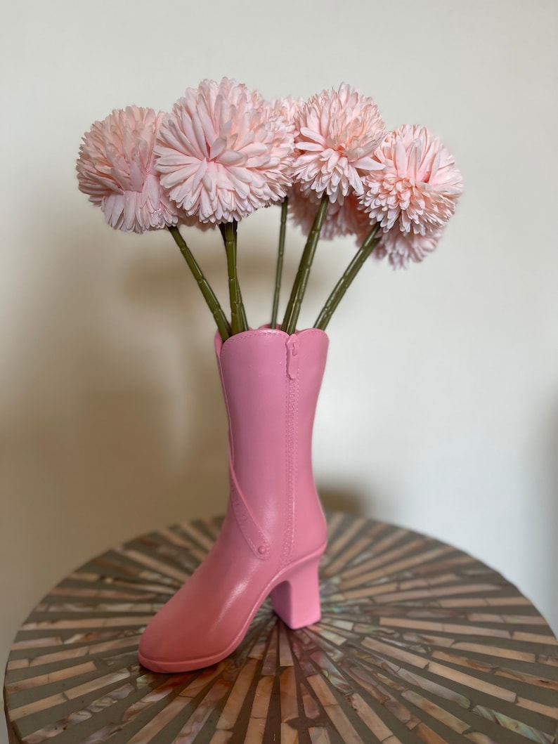 Pink Cowgirl Boot Vase - Etsy