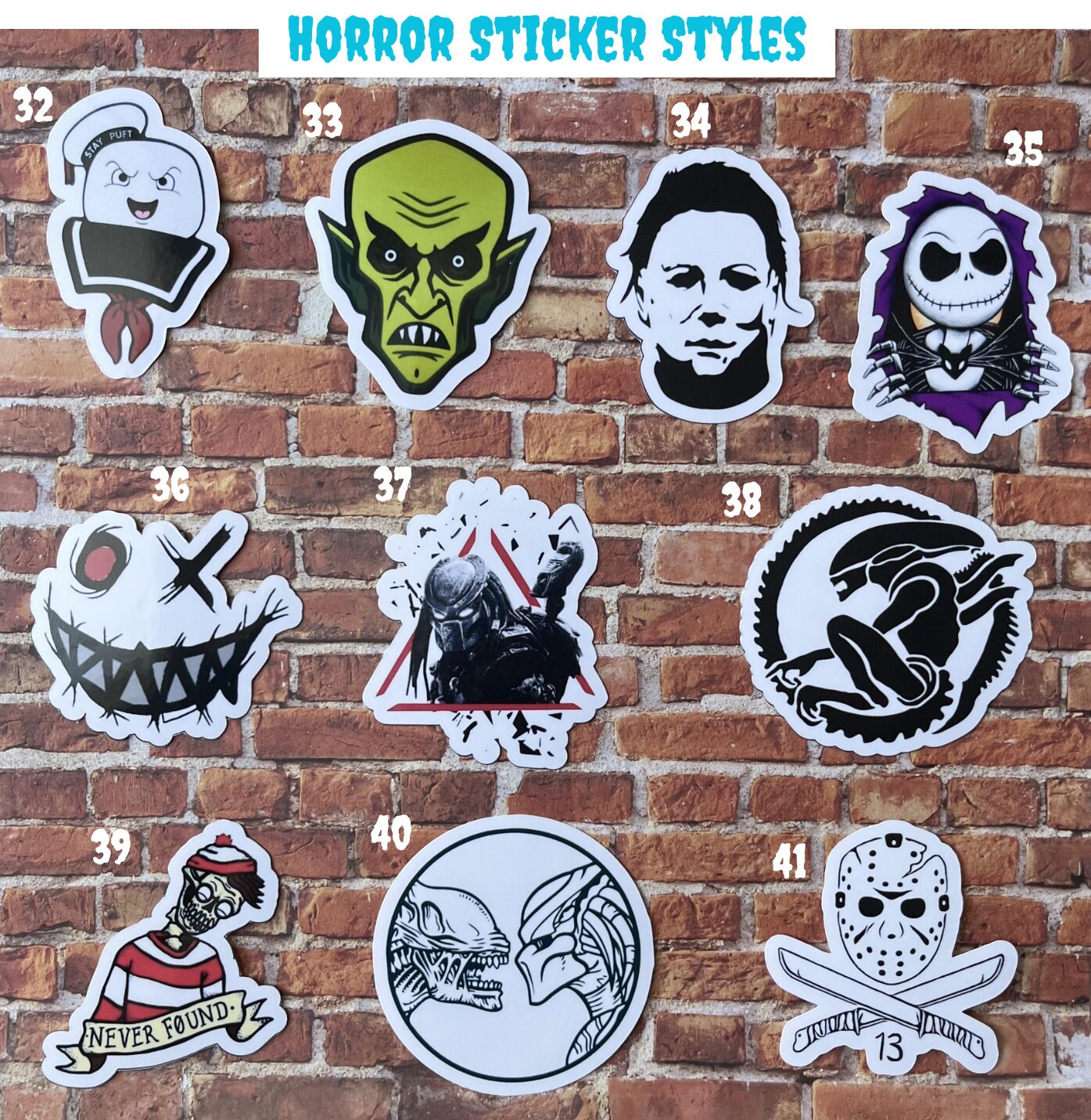 Spooky Horror Movie Stickers, Dont Be Afraid to Show off These Stickers ...