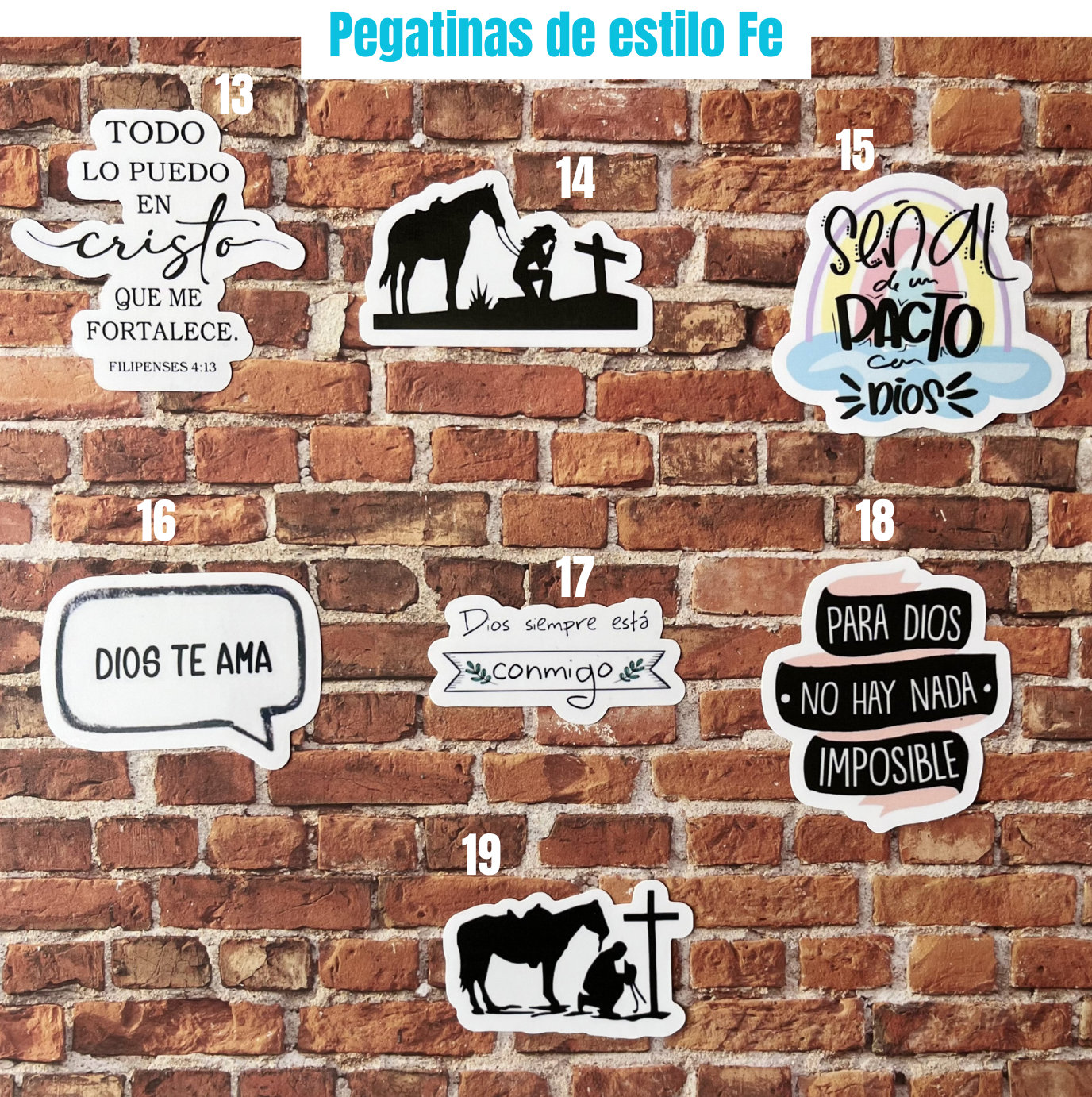 Pegatinas De Fe! Stickers of Faith! Muestrale a Jesus Algo De Amor ...