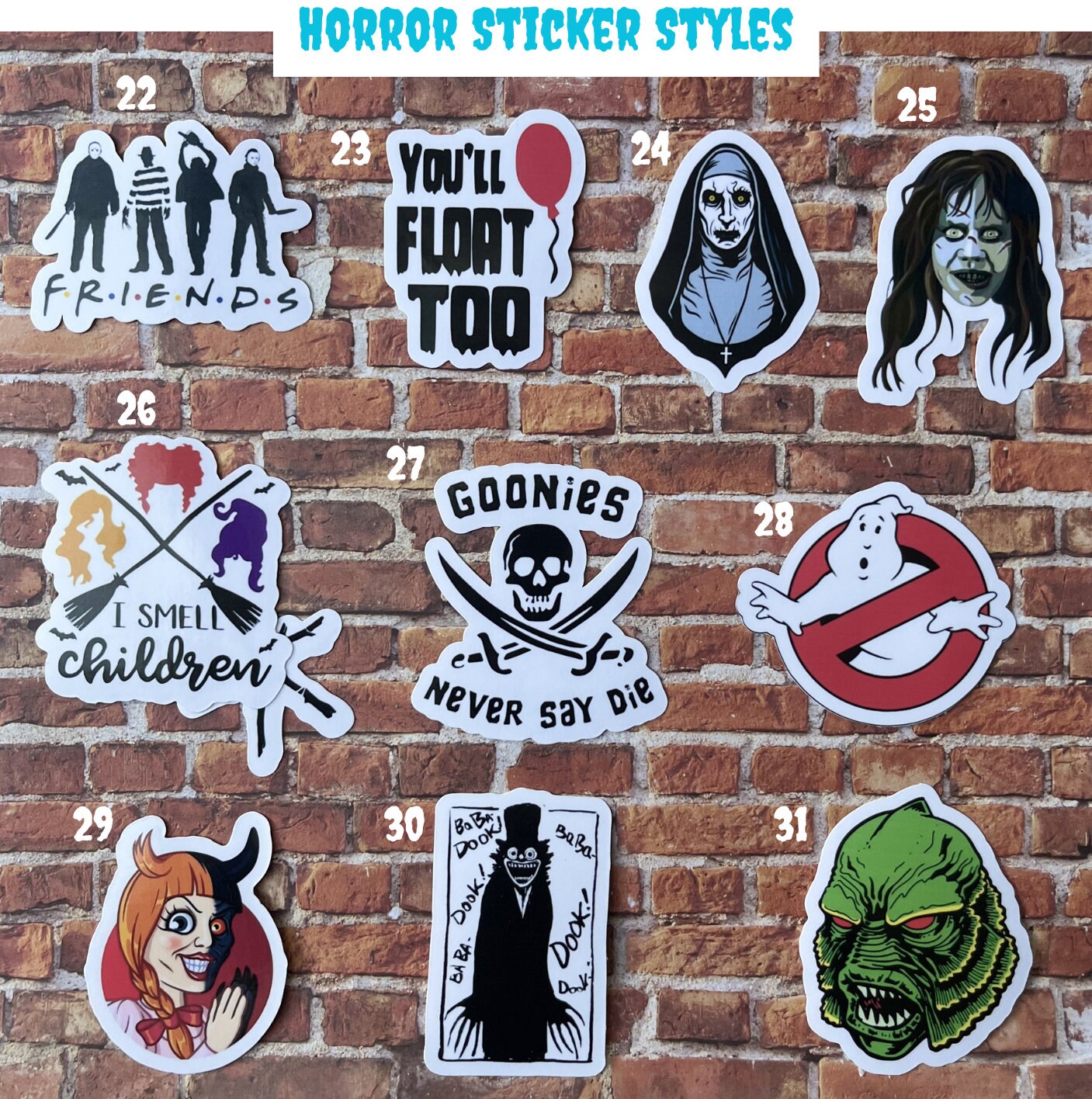 Spooky Horror Movie Stickers, Dont Be Afraid to Show off These Stickers ...
