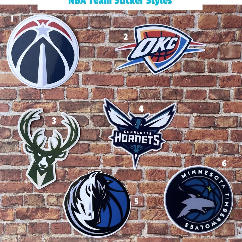 Nba Basketball Stickers - Etsy