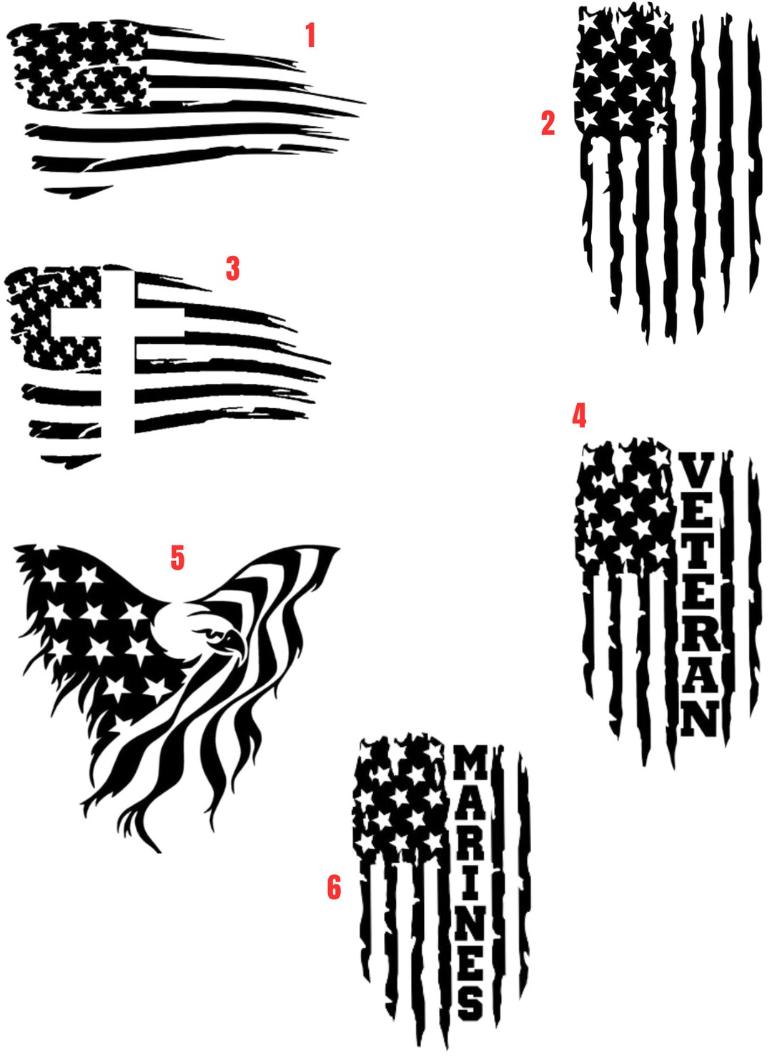 Showcase Your Country’s Pride With These Cool US Flag Decals. Color ...
