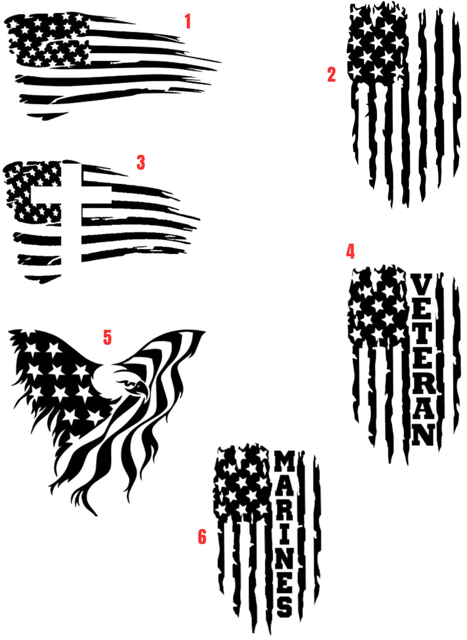 Showcase Your Countrys Pride With These Cool US Flag Decals. Color ...