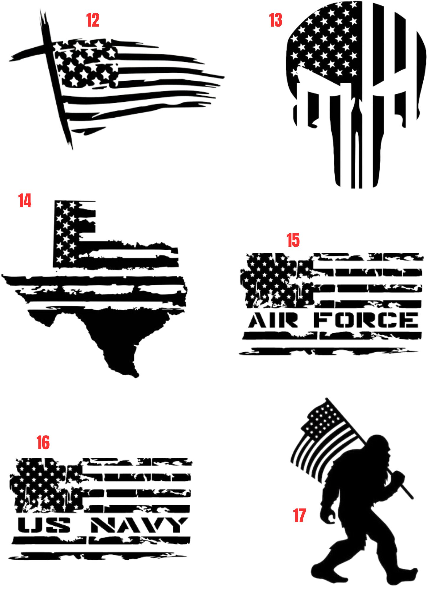 Showcase Your Countrys Pride With These Cool US Flag Decals. Color ...