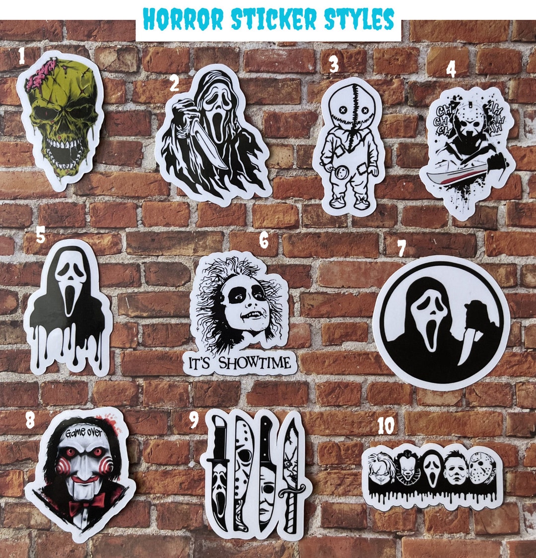 Spooky Horror Movie Stickers, Don’t Be Afraid to Show off These ...