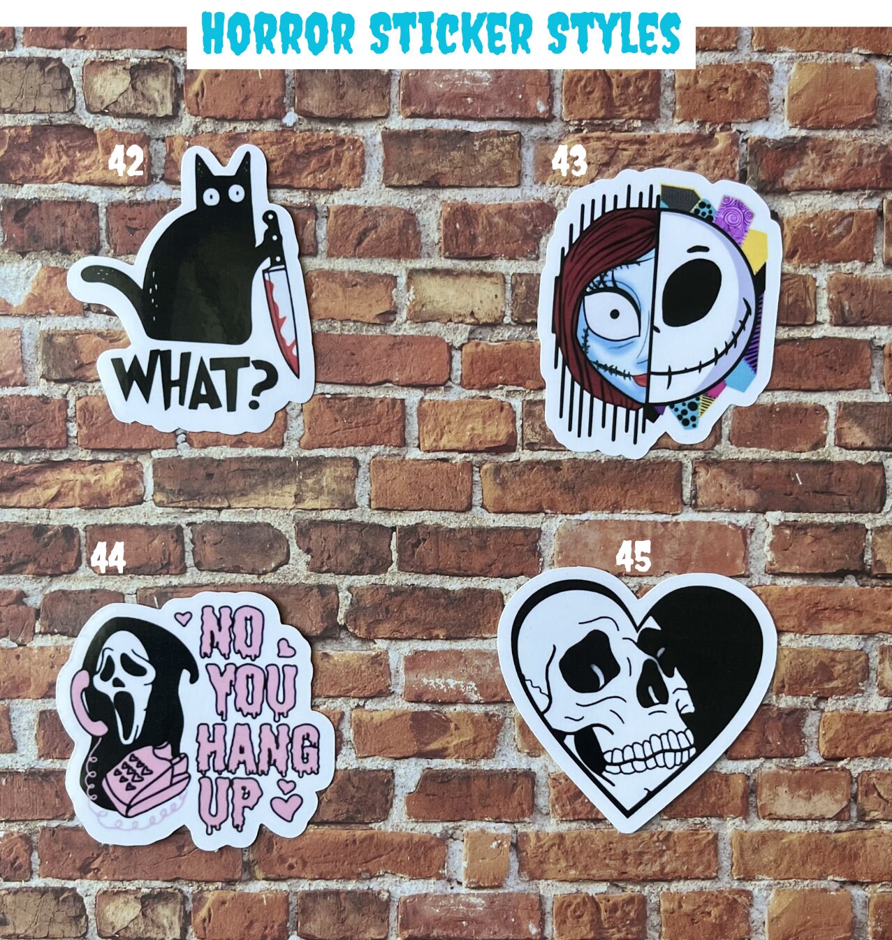 Spooky Horror Movie Stickers, Dont Be Afraid to Show off These Stickers ...
