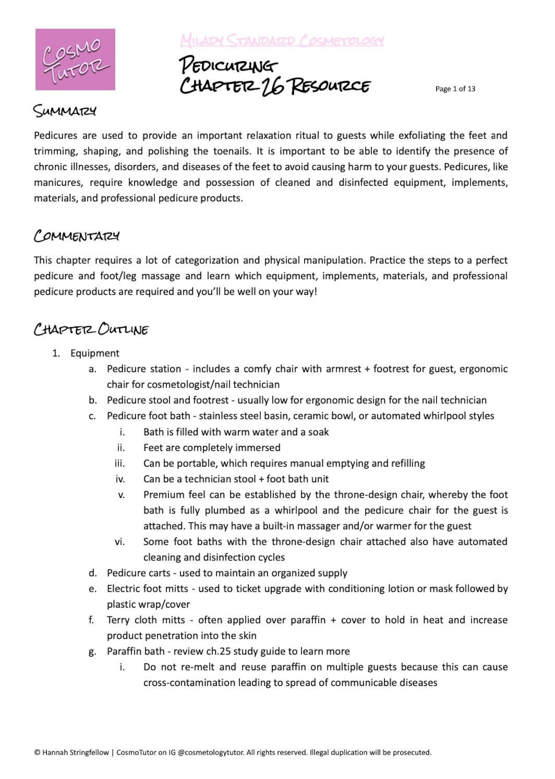 Chapter 26 Study Guide MILADY STANDARD COSMETOLOGY - Etsy