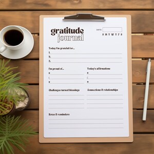 Boho Gratitude Journal Printable - Express Thanks Daily With This ...