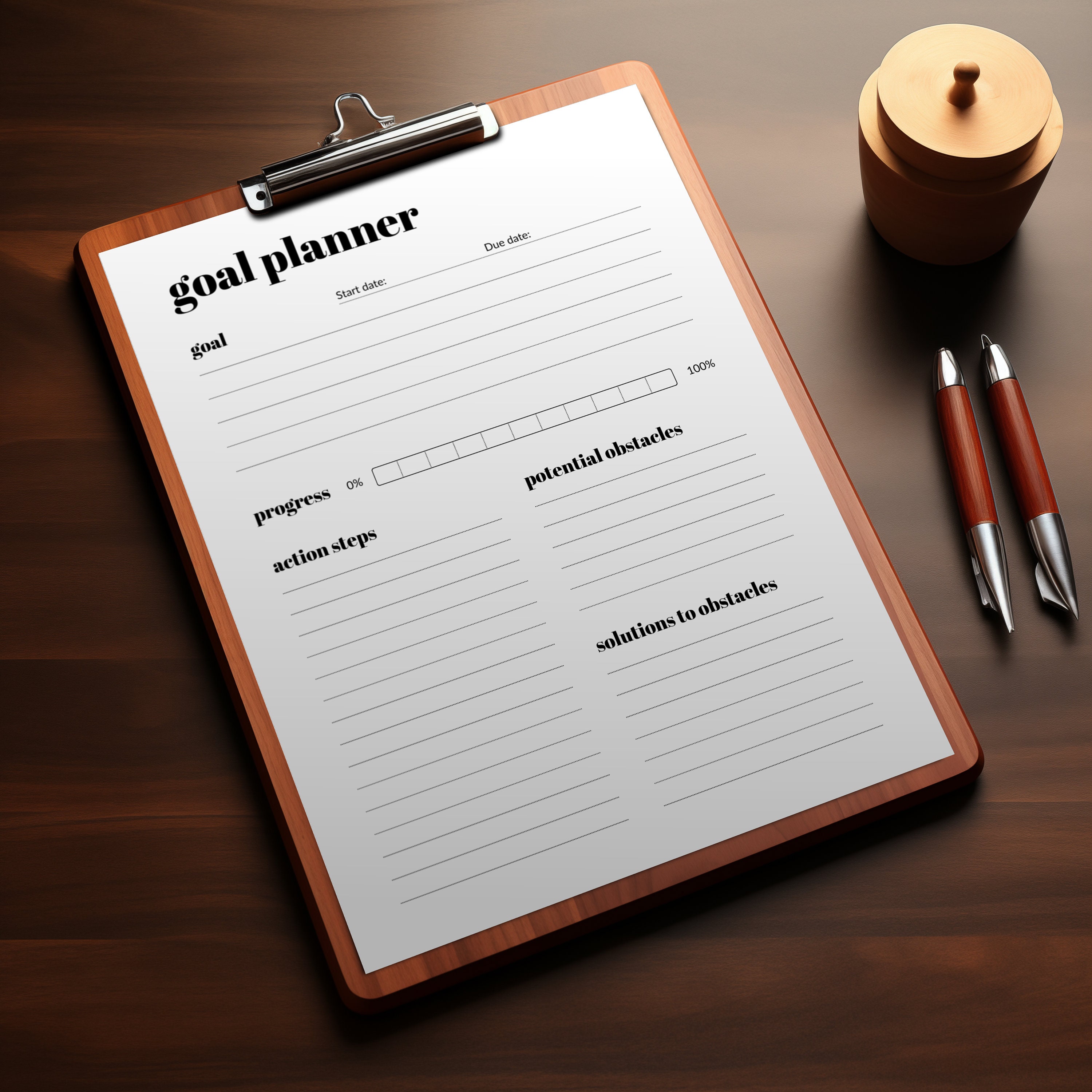 Minimalist Goal Planner - Printable Digital Planner for Streamlined ...