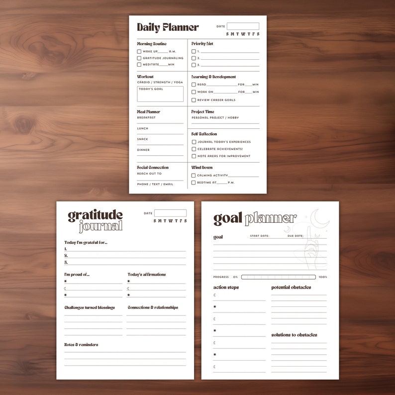 Boho Gratitude Journal Printable - Express Thanks Daily With This ...