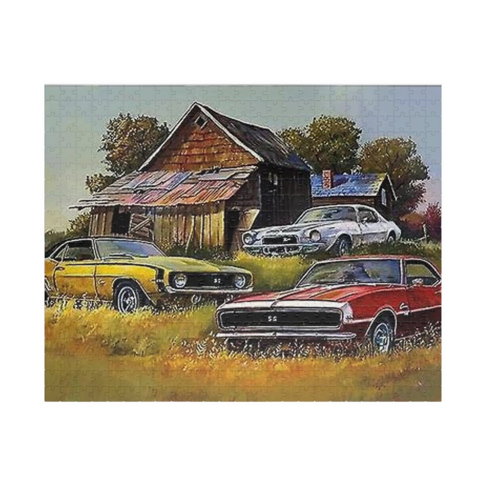 Classic Muscle Car Puzzle (110, 252, 520, 1014-piece) - Etsy