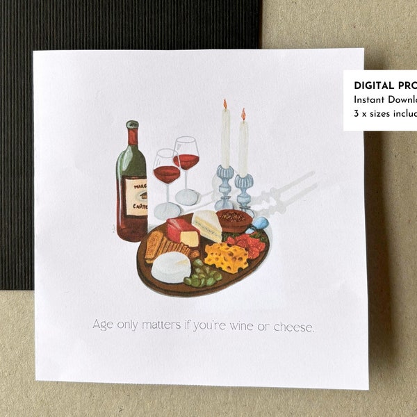 Cheese Card - Etsy