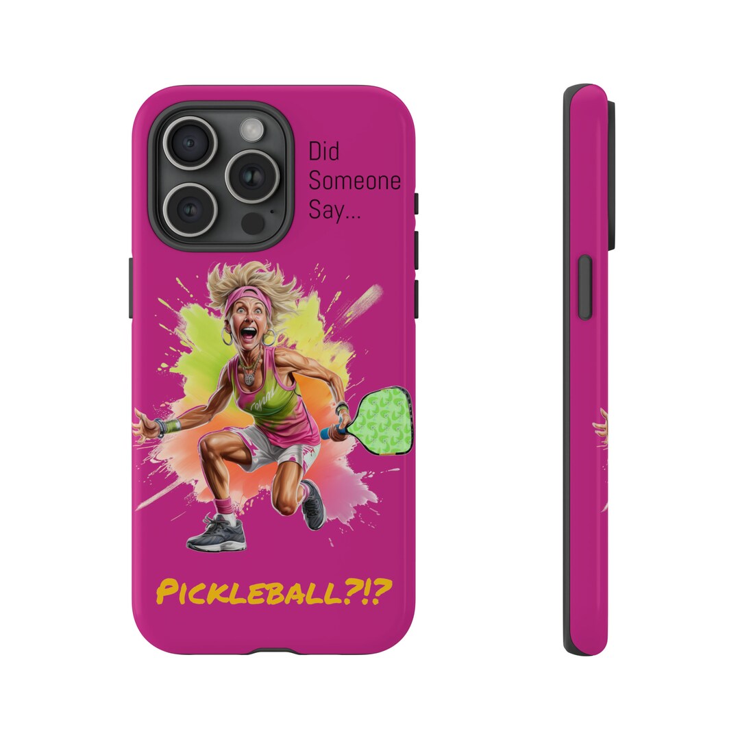 Did Someone Say Pickleball Funny Fun Apple Phone Case for Women Pink ...