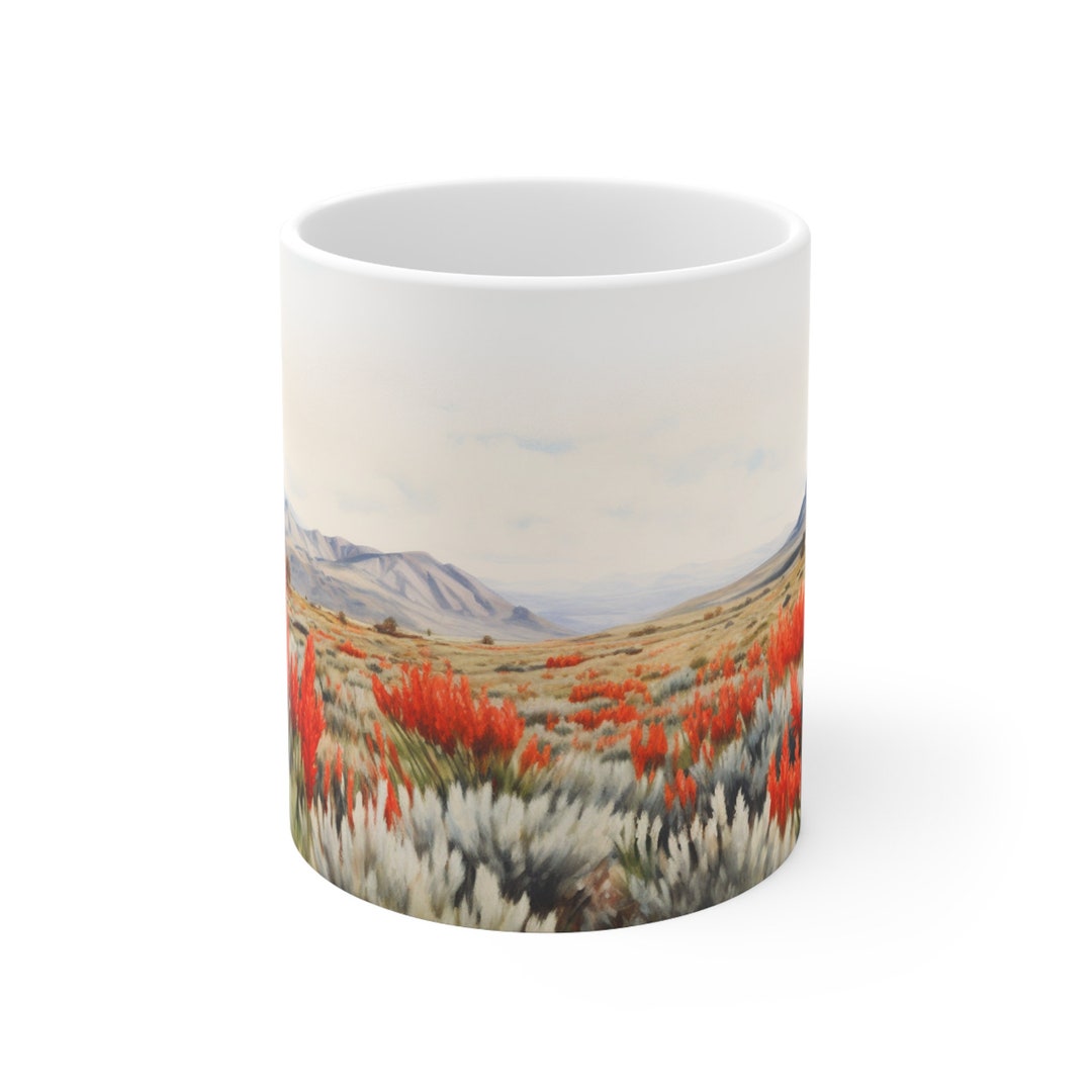Texas Indian Paintbrush Wildflower Delight Coffee Mug, Scenic Coffee ...